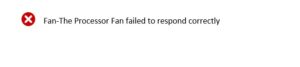 「Fan-The Processor Fan failed to respond correctly」が表示されて、パソコンが起動しない ...
